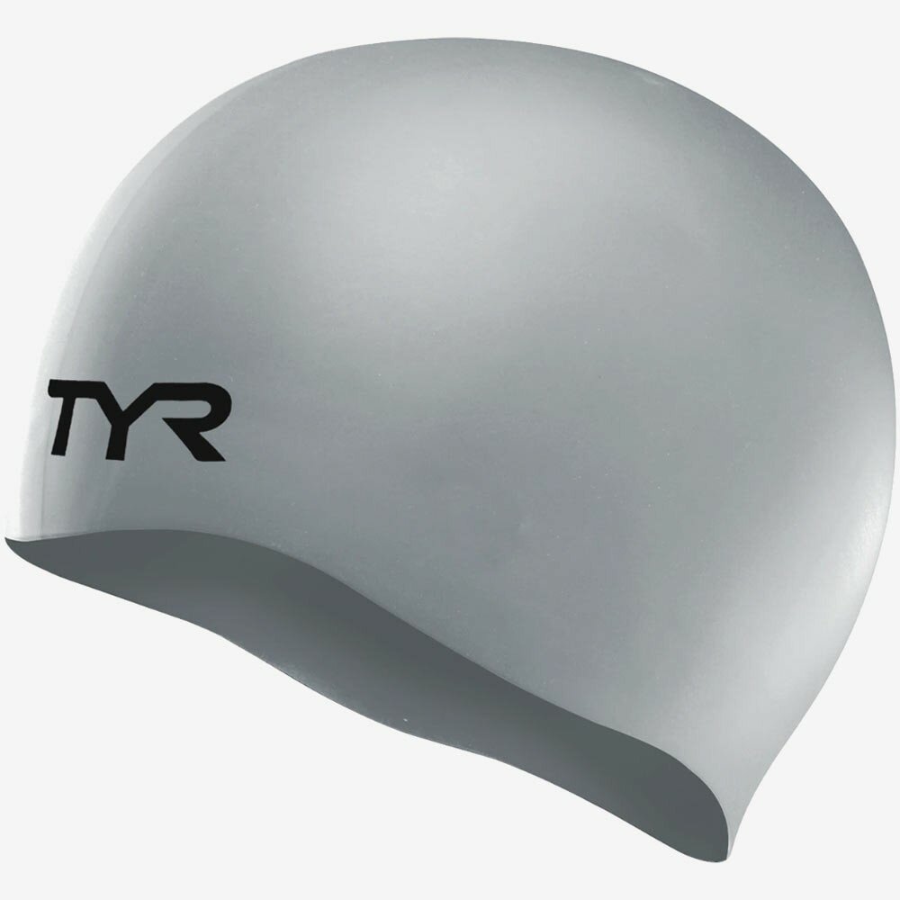 Шапочка для плавания TYR Wrinkle Free Silicone Cap (040 Серебристый, O/S)