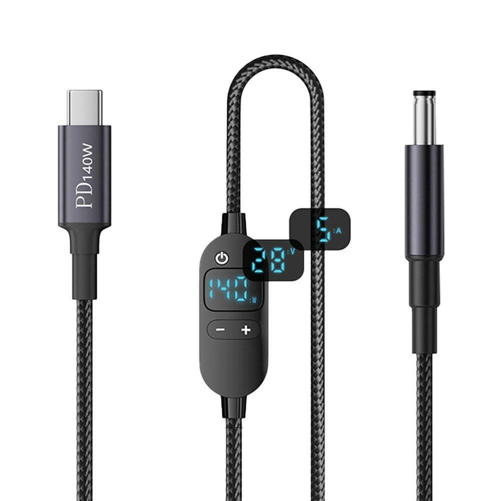 Кабель для преобразования DC в type-C с регулируемым напряжением, длина 1,5 м