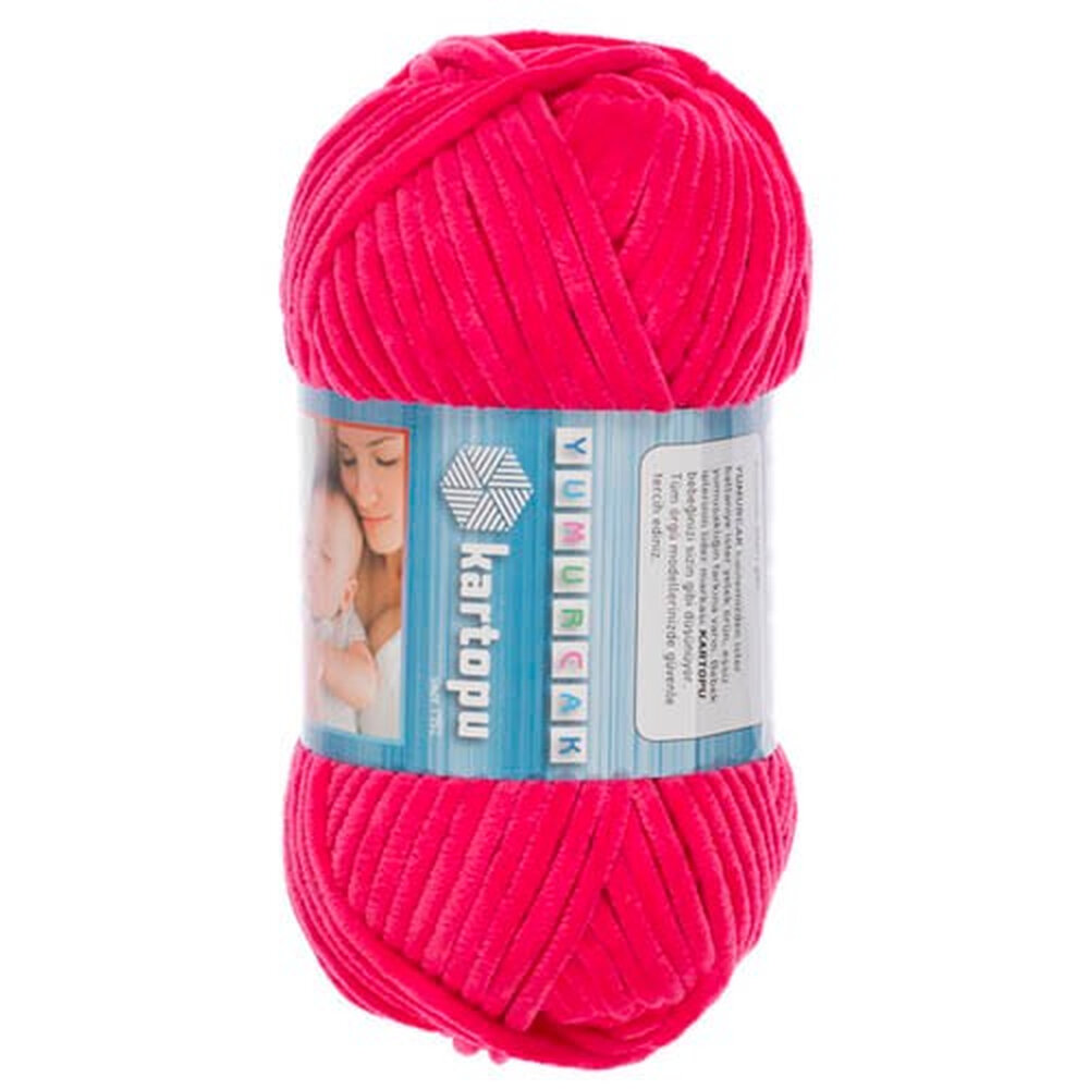 Пряжа для вязания Kartopu Yumurcak 19 малиновый 100 гр/95 м 100% полиэстер