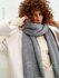 Шарф  Осень-зима 2025 для женщин,200х30 см, универсальный, серый