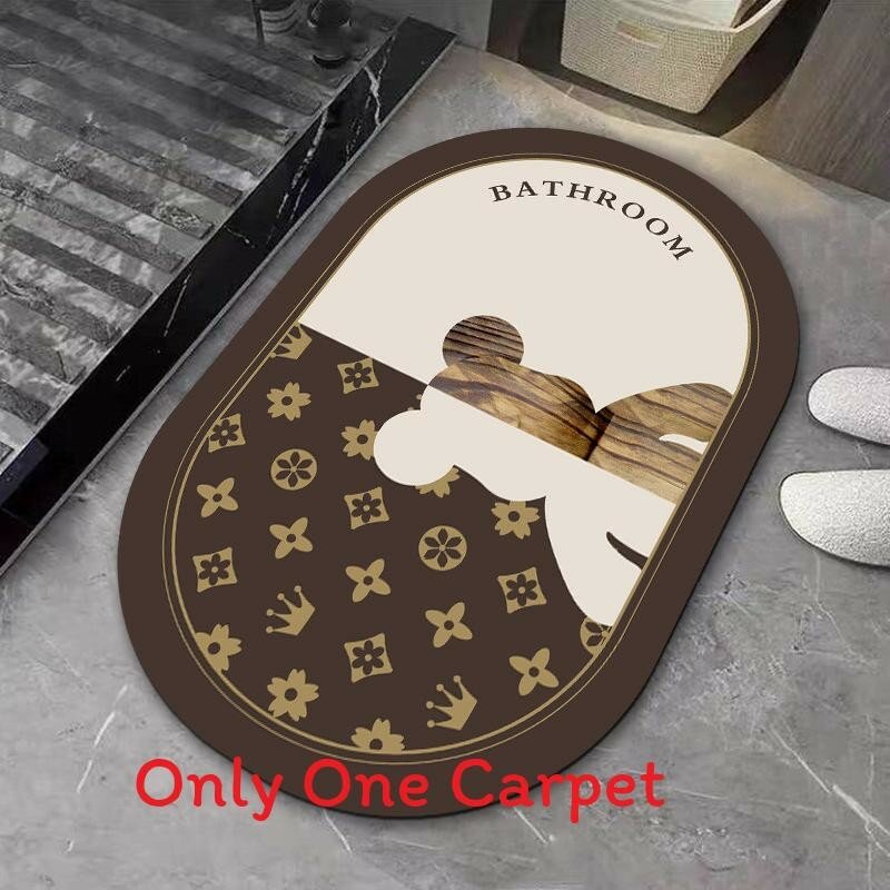 Ковровое покрытие rectangular diatom mud для пола с ручной стиркой дизайн для кухни и ванной oval white bear