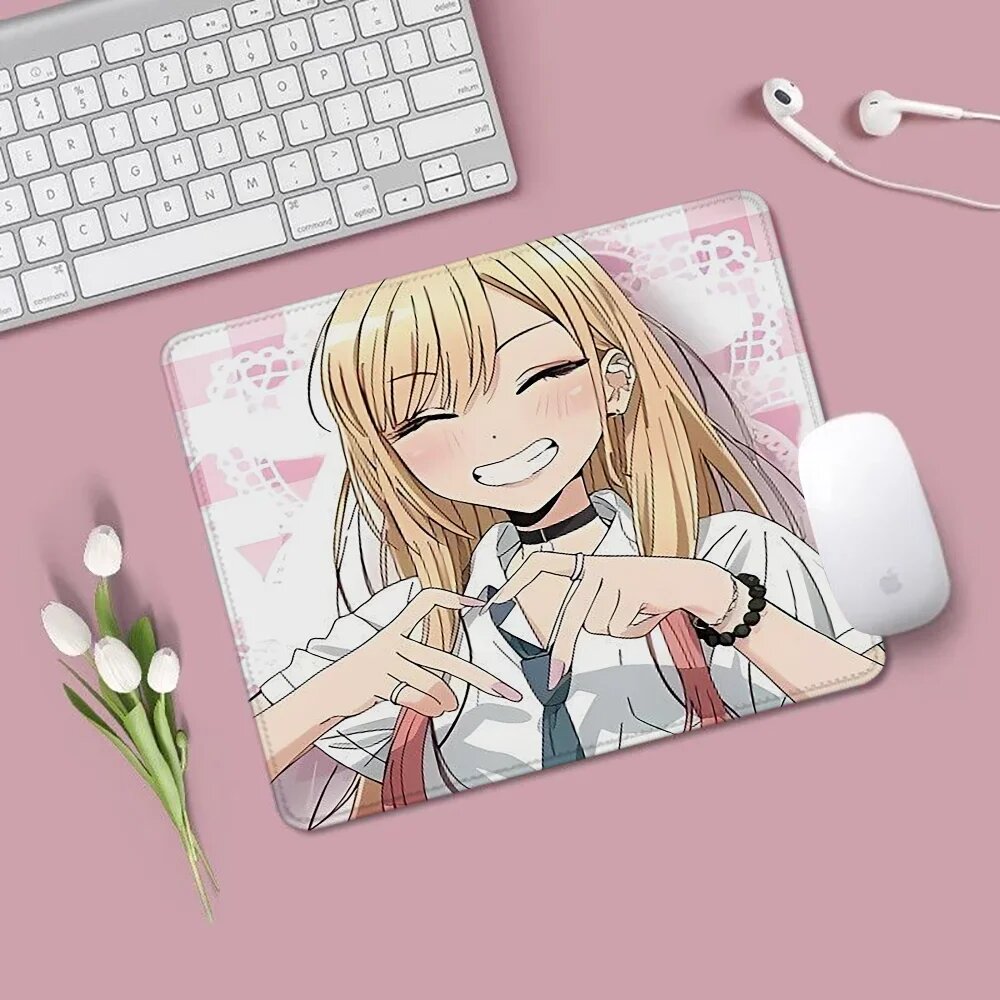 Маленький милый коврик для мыши в стиле аниме Kitagawa Marin для компьютерной мыши, коврик для мыши, аксессуары для игрового стола, коврик для офиса, офиса, коврик, коврик для геймера
