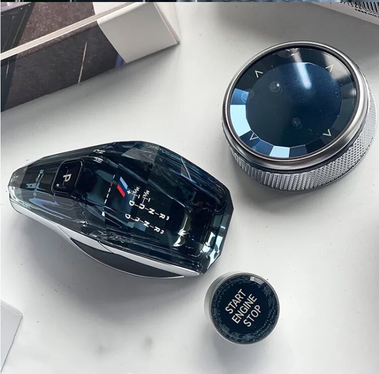 2 din для BMW X5 E70 X6 E71 2008-2014, автомобильные хрустальные ручки, аксессуары, автоматическая коробка передач, ручка переключения передач, рычаг, кнопка питания