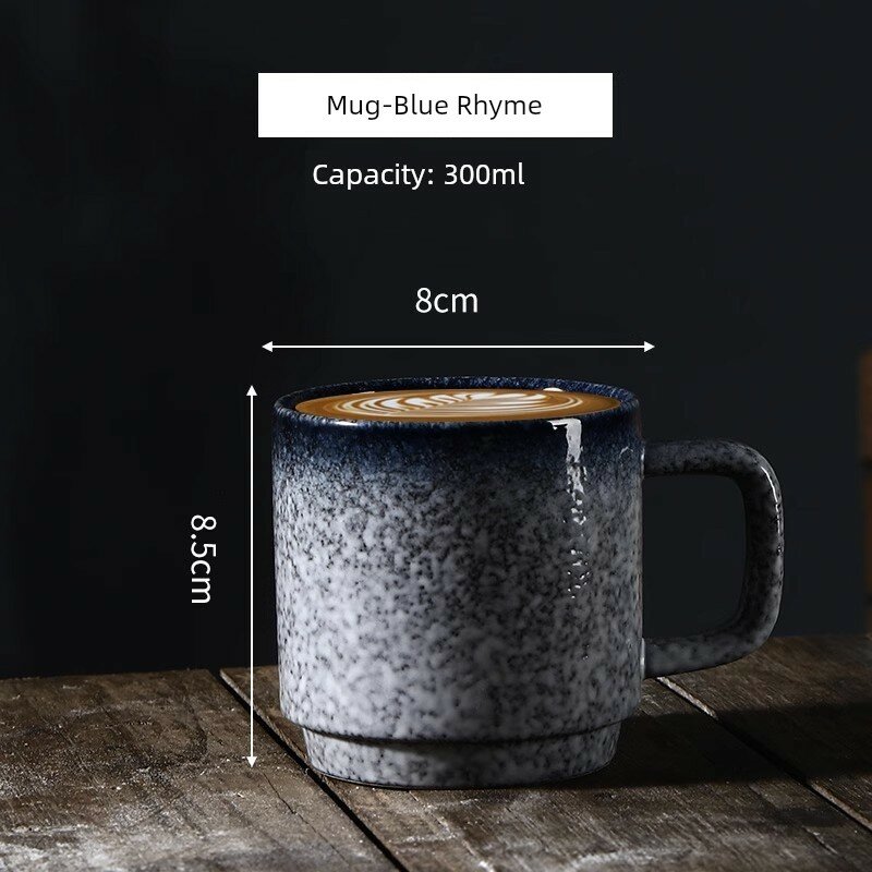 Набор для латте-арта: ретро-чашка и блюдце из керамики с подглазурной росписью, креативная, высококачественная, в