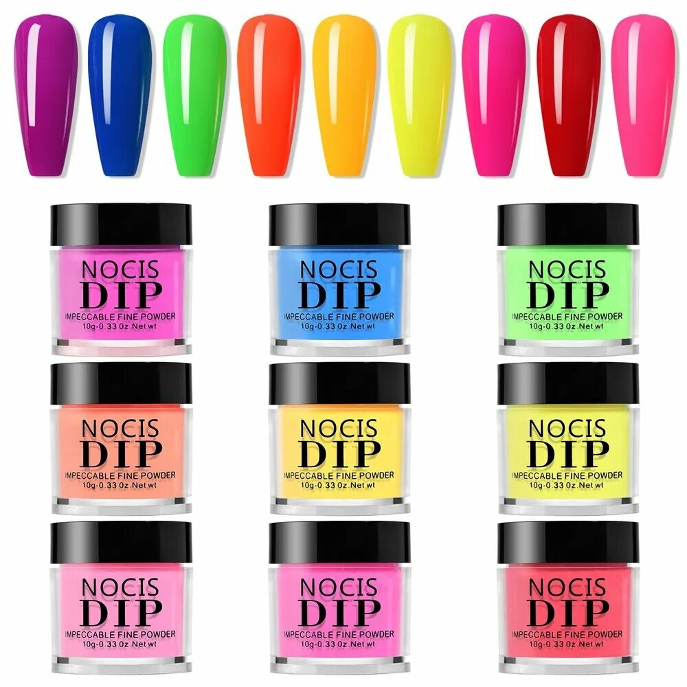 Гель-пудра для покрытия ногтей , малиновая, 9шт, 60 г, Дип-пудра, DIP Powder