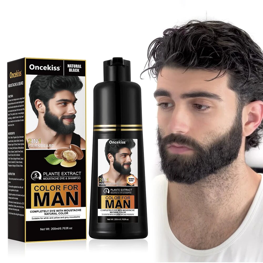 VERONNI Шампунь-краска для бороды 200 мл black