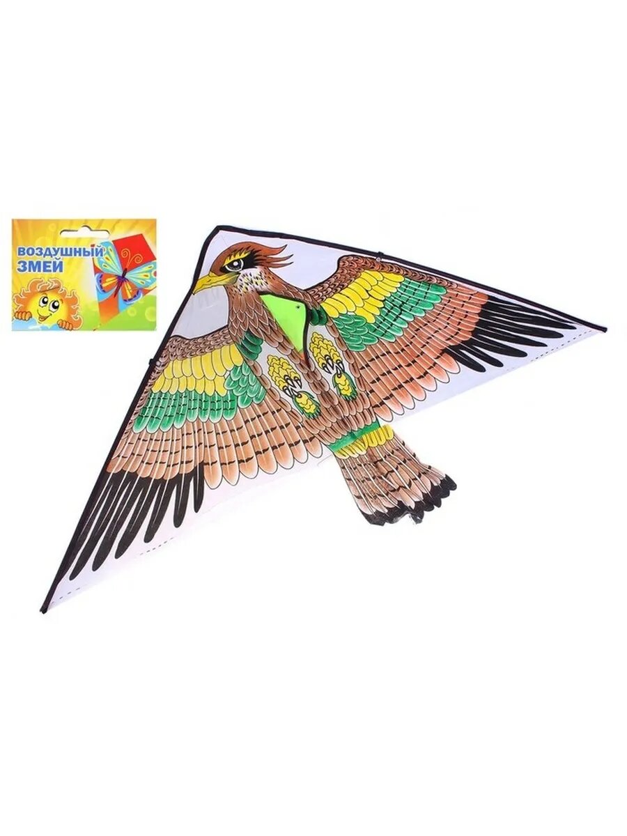 Яркий воздушный змей «Птица» с леской