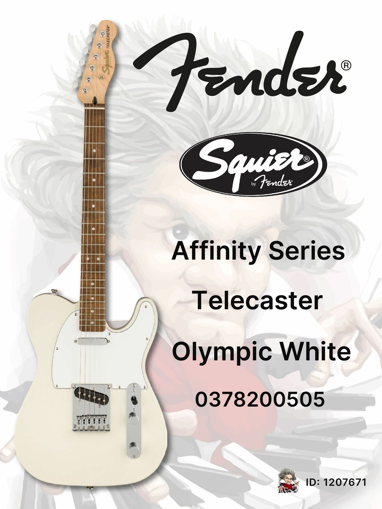 Squier by Fender Электрогитара affinity STRAT 6-струнная, корпус Махагони 39"