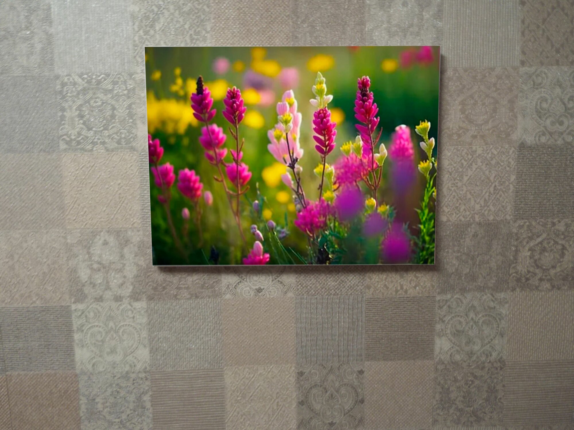 Картина на холсте. Луговые цветы, Вероника колосистая. 40 х 30 см.