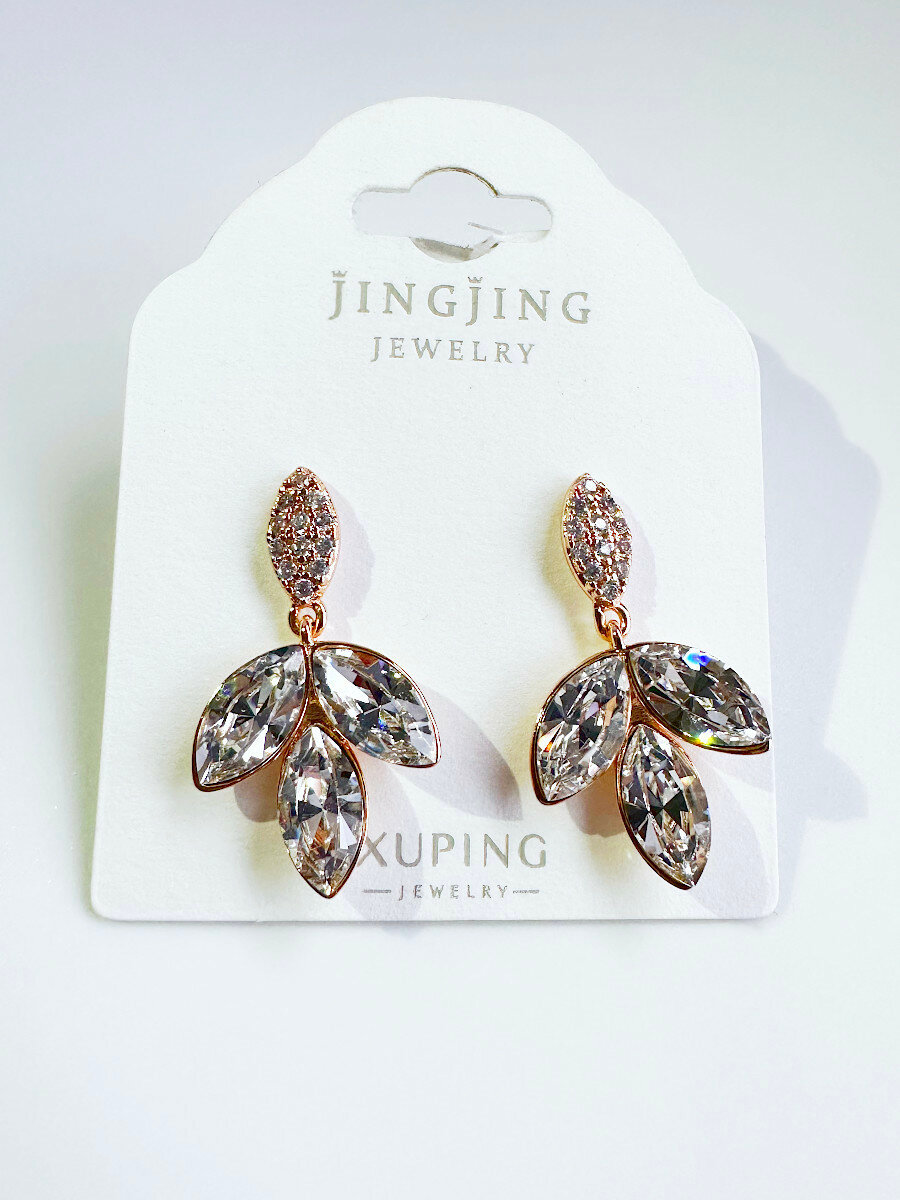 Серьги с подвесками, пусеты XUPING JEWELRY, кристаллы Swarovski, циркон