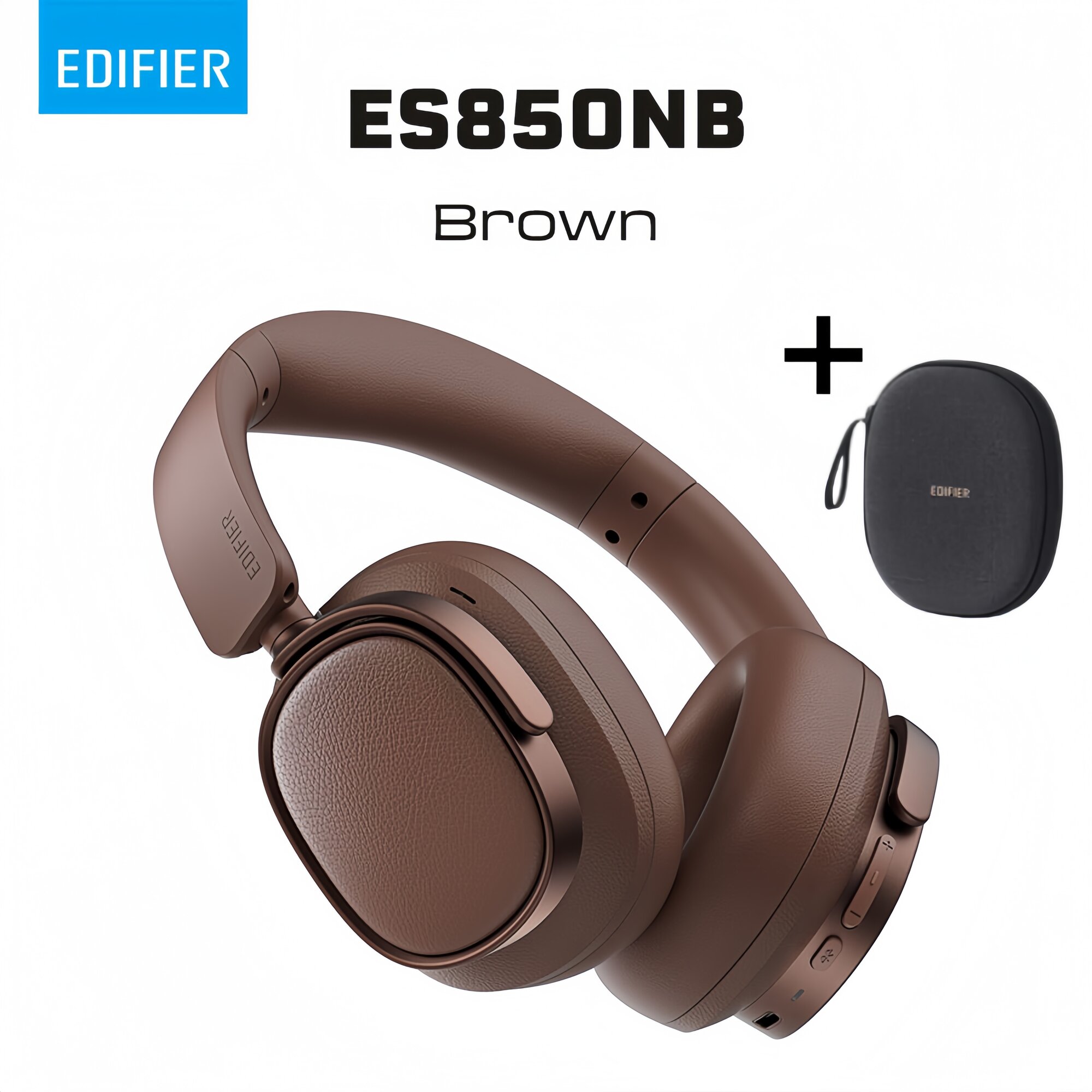 Беспроводные наушники Edifier ES850NB, микрофон встроенный, коричневый