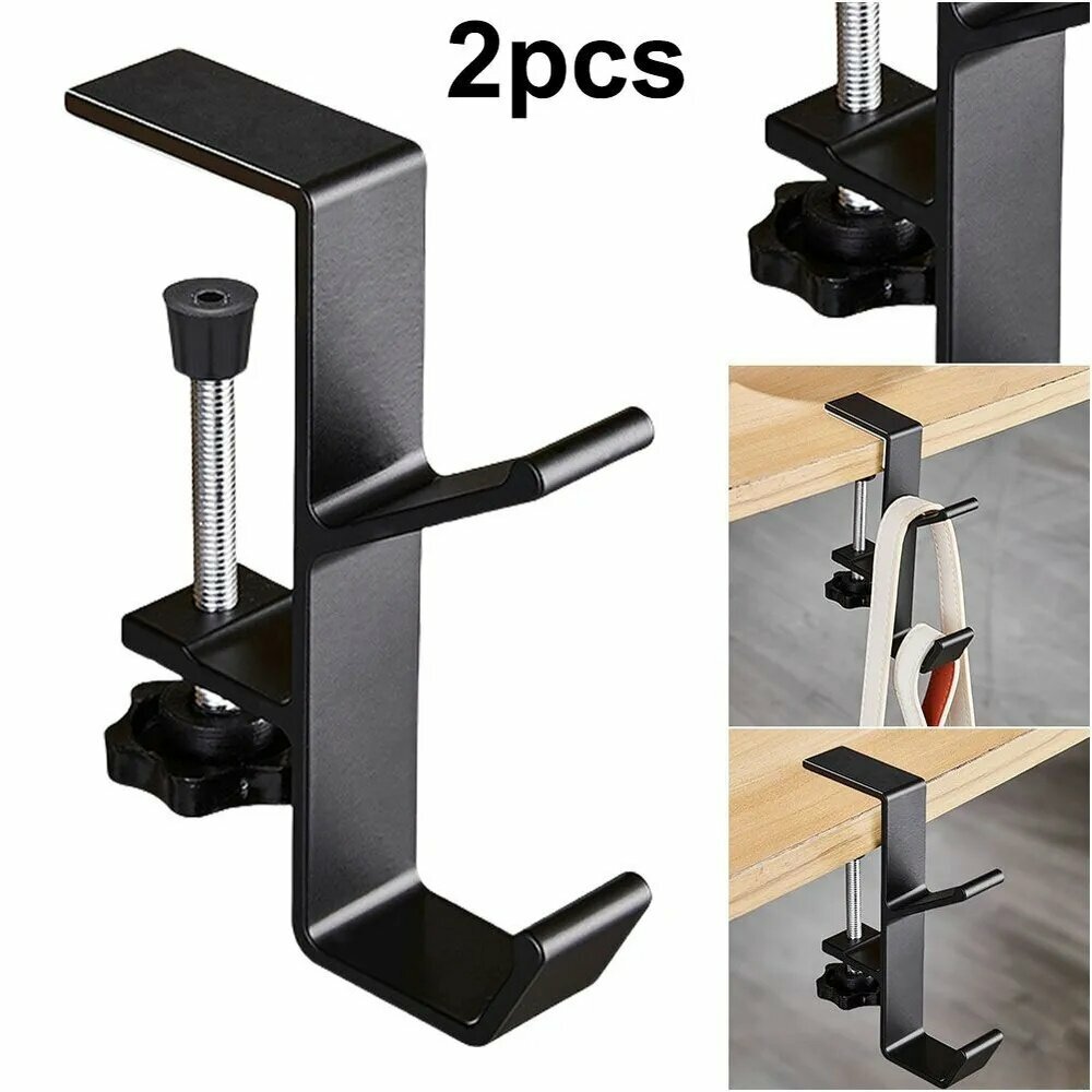 Крючок декоративный для украшений Черный, 2 шт 1 шт.