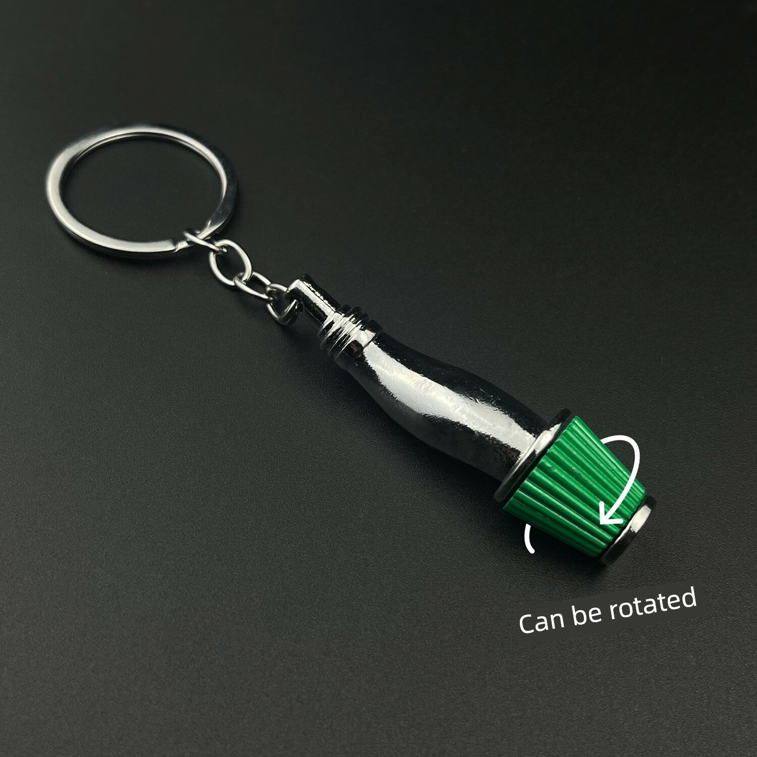 Металлический ключен с грибовидной головкой и турбинным впуском, зеленый цвет, прочный ключ-кольцо для сумок и рюкзаков