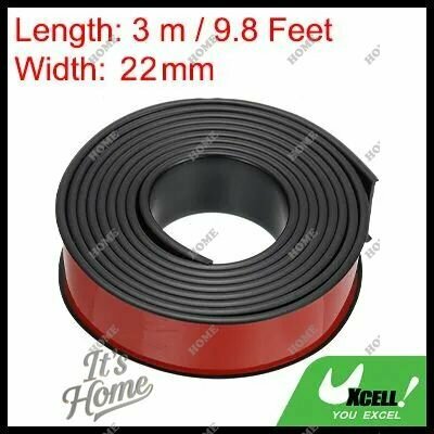 Кромочная лента для мебели 3 м, U-образная защитная кромка 22 мм, черная — самоклеящаяся лента для столов, шкафов