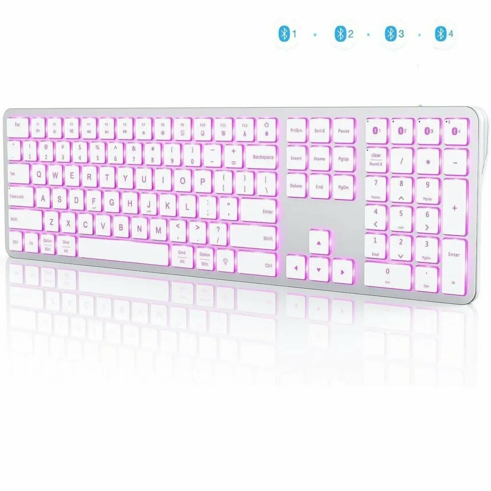 JOMAA Клавиатура беспроводная K118WHRU, (Cherry MX Silent Black), Русская раскладка, белый