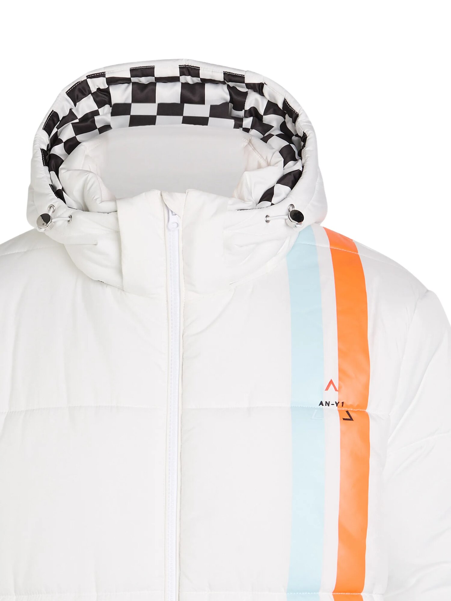 Куртка AN-Y1 Riski stripe hooded jacket, размер 46, белый — фото 1