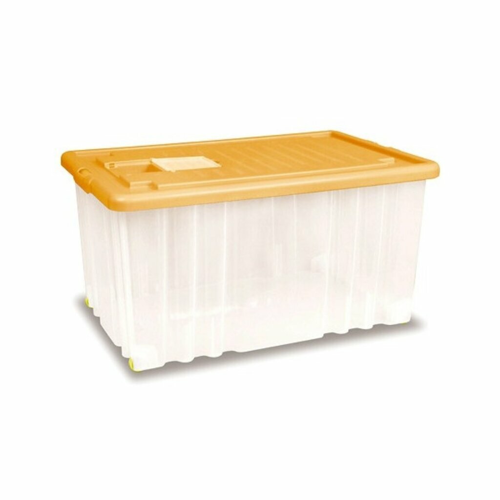 Ящик хозяйственный Darel 56 л с крышкой, 61х40х31 см, пластиковый контейнер для хранения вещей, одежды и игрушек, ЯФ0156