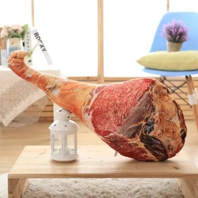Мягкая плюшевая подушка Сиеста форма ветчины 55cm