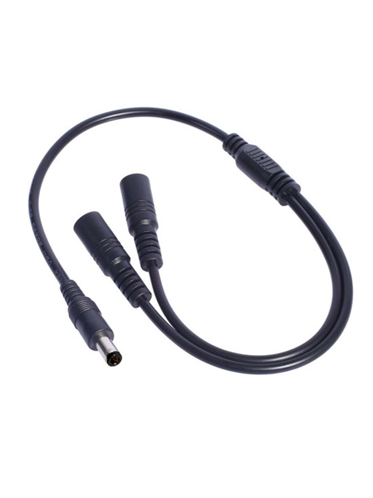 Кабель-разветвитель питания Y, удлинитель шнура питания от 1 до 2 разветвителей 5.5х2.1мм