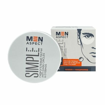 Modum Патчи для глаз гидрогелевые MEN ASPECT SIMPLE Anti-Dark Circles and Eyebags мужские 60 шт