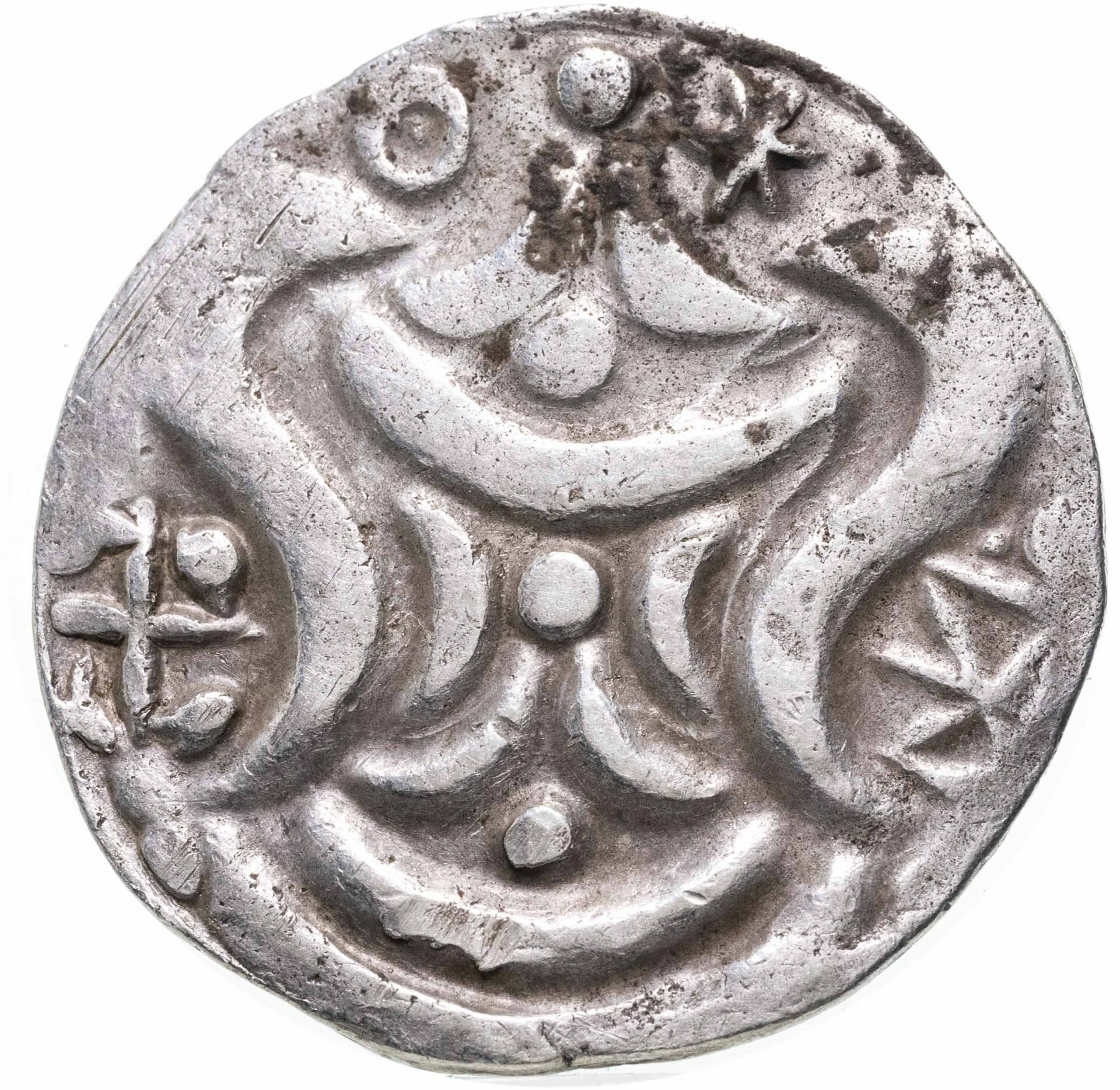 Юго-Восточная Азия, эра Фунань 80 ратти II-VII вв н э , Серебро, в сохранности VF-XF