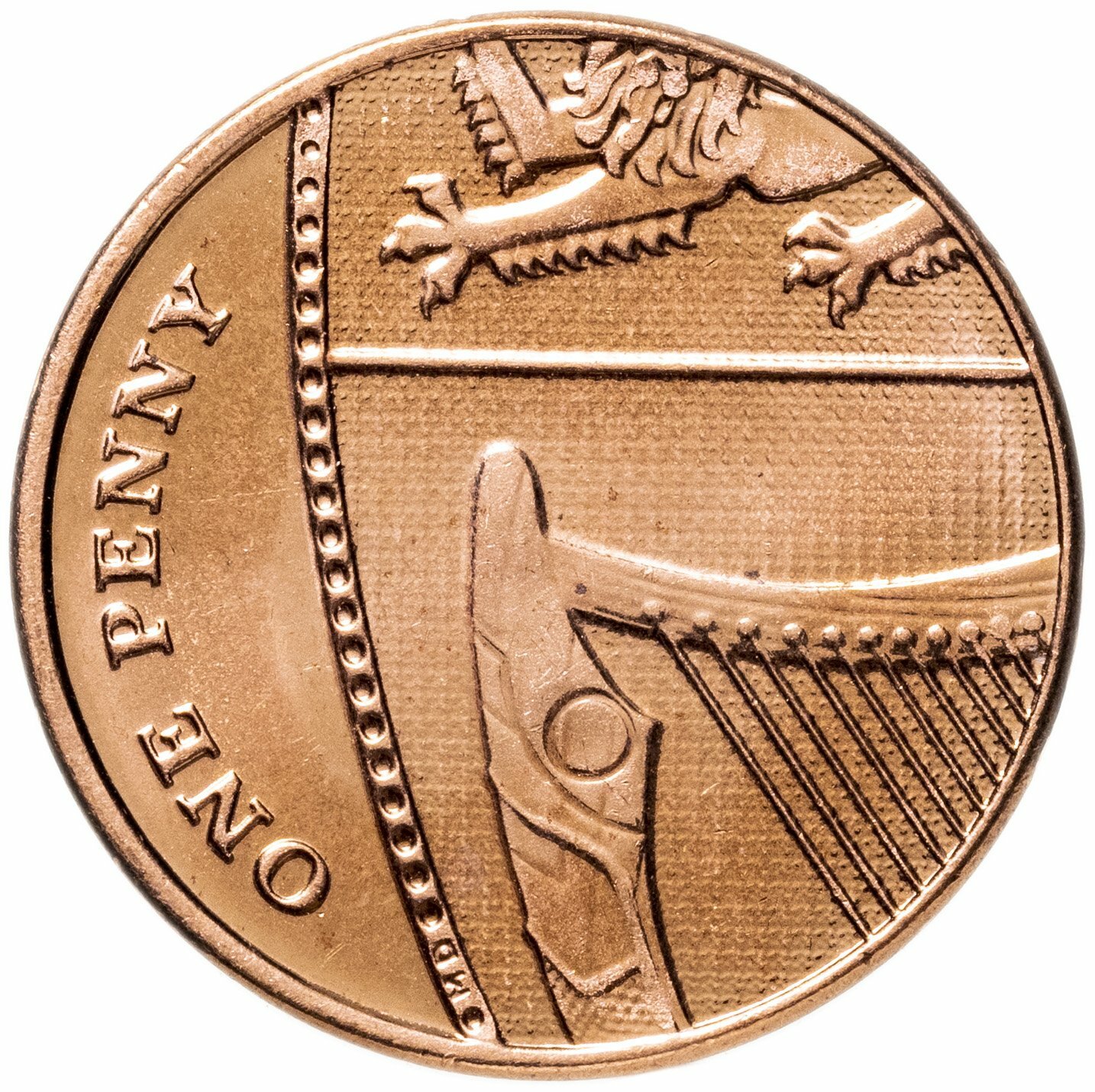 Великобритания 1 пенни 2015, новый тип, Сталь, в сохранности UNC