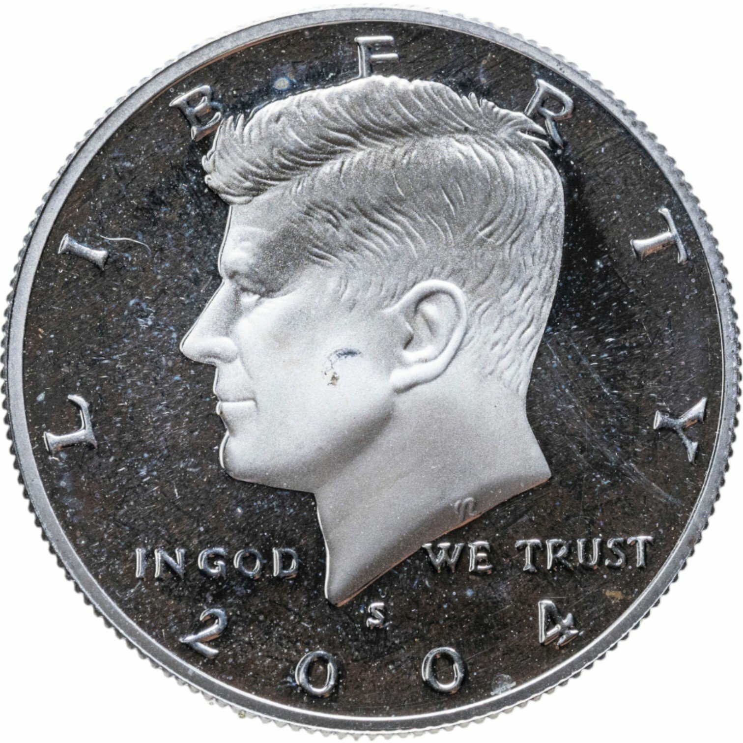США 50 центов 1/2 доллара, half dollar 2004 Proof Kennedy Half Dollar Кеннеди Знак монетного двора "S" - Сан-Франциско, Серебро 900