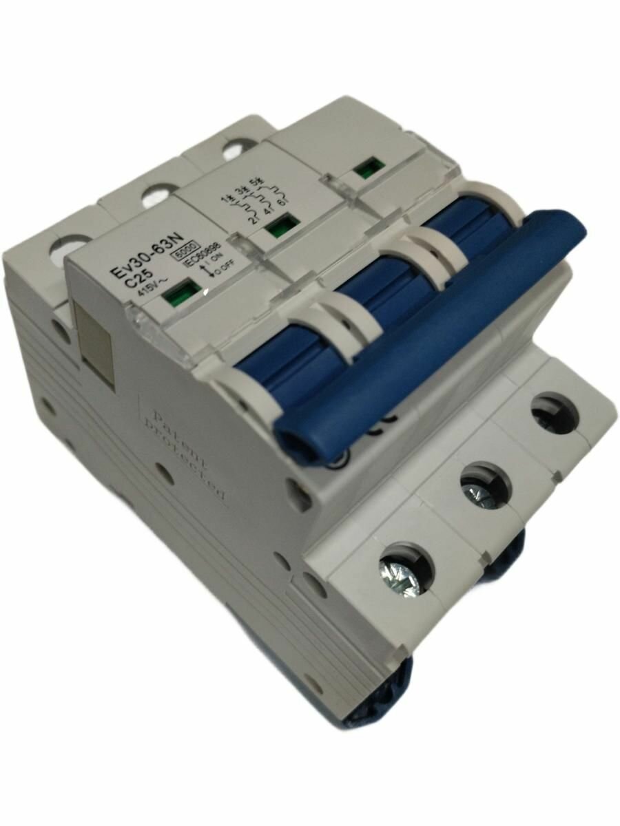 Авт. выключатель Zota Ev30-63N 3P 6kA 25A C ОЕМ (арт.-CB3422503625)