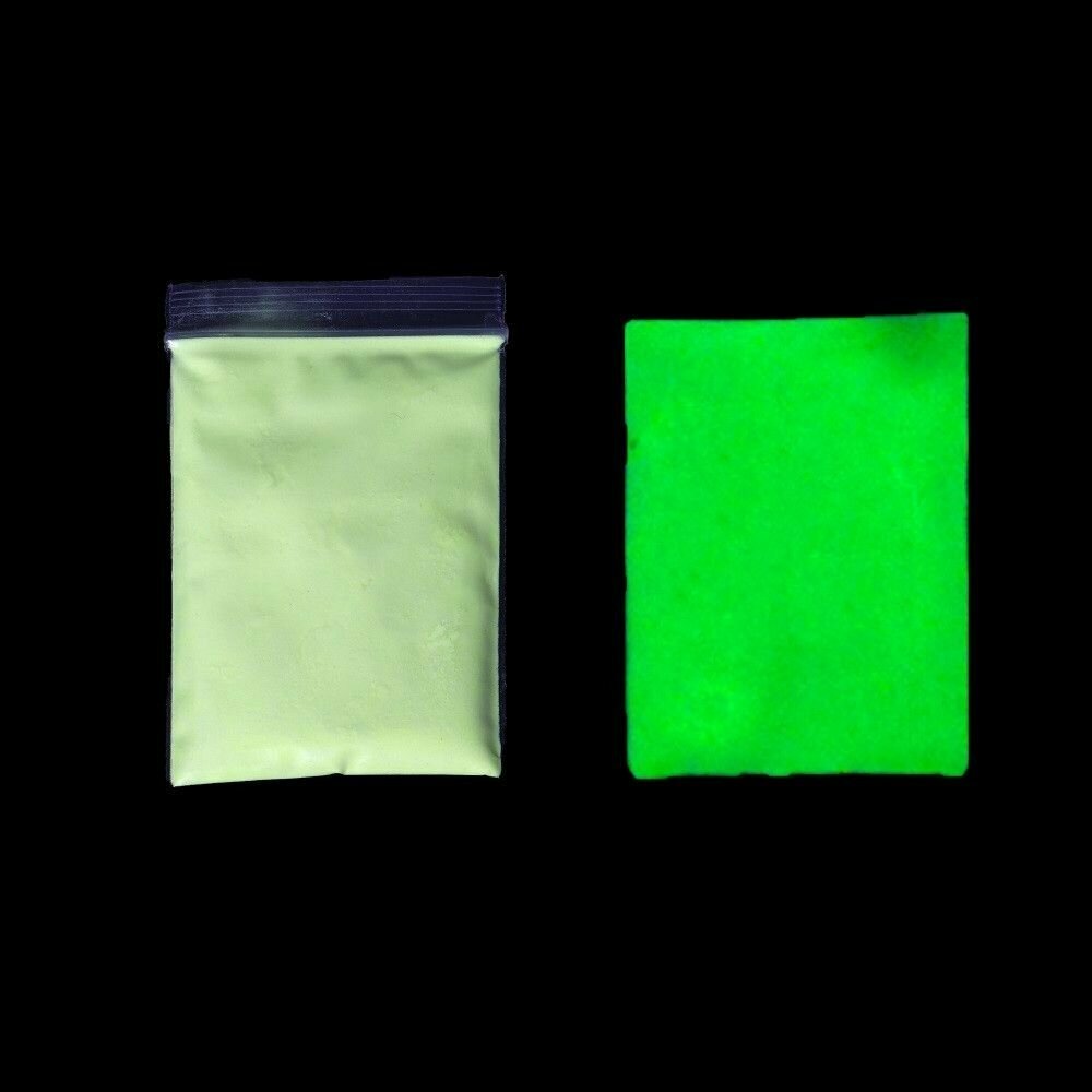 Люминофор порошок светящиеся в темноте светящийся 10 гр, цвет светло-зелёный