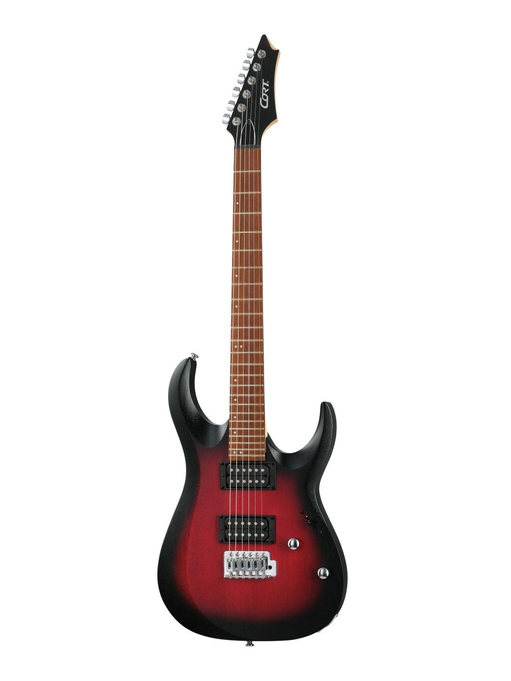 Cort X100-OPBB X Series Электрогитара, красный санберст