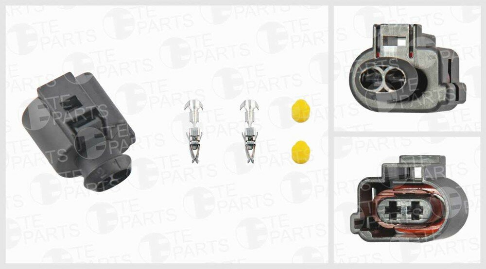 Разъем TE PARTS 7741275 2-х контактный, комплектация: 2-pin, 2 уплотнения, Vag, Hyundai, Kia