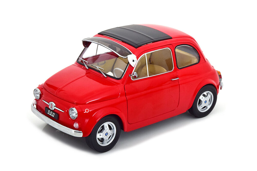 Модель коллекционная KK-SCALE Fiat 500 f custom with removable softtop 1968 red