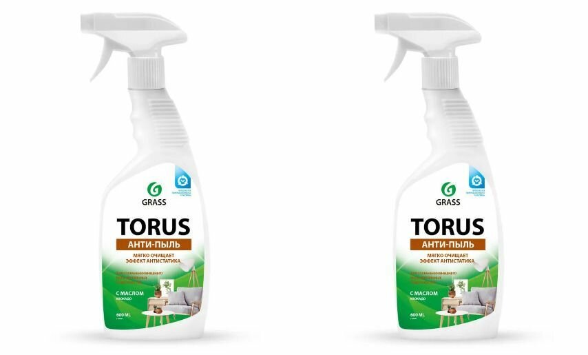 Grass Очиститель-полироль для мебели Torus, 600 мл, 2 шт