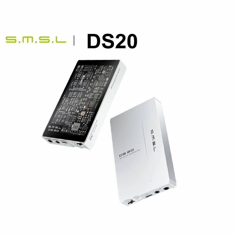 SMSL DS20 Портативный ЦАП-усилитель для наушников с декодирующим выходом 3,5 мм и 4,4 мм