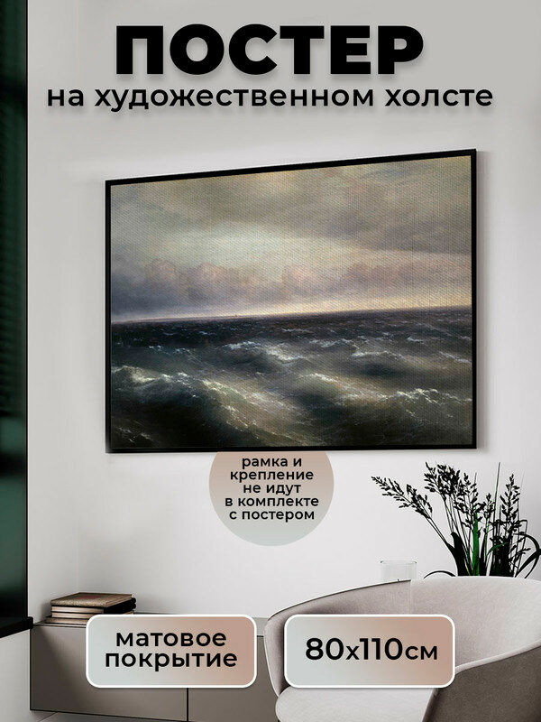 Постеры на стену Иван Айвазовский Чёрное море репродукция 80х110 см