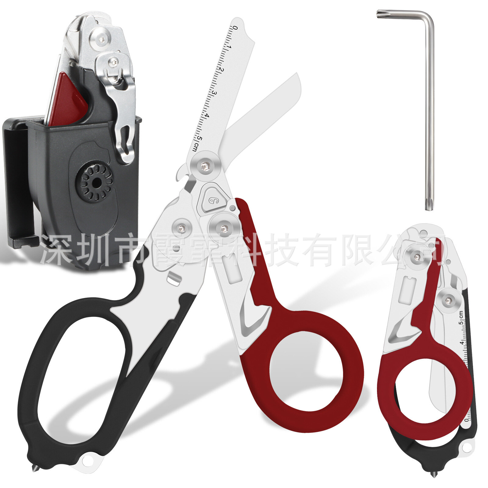 6-в-1 Многофункциональные ножницы Raptor с чехлом K, коробкой для хранения, аварийным спасением, могут разбить автомобильное стекло, складные, удобные для переноски