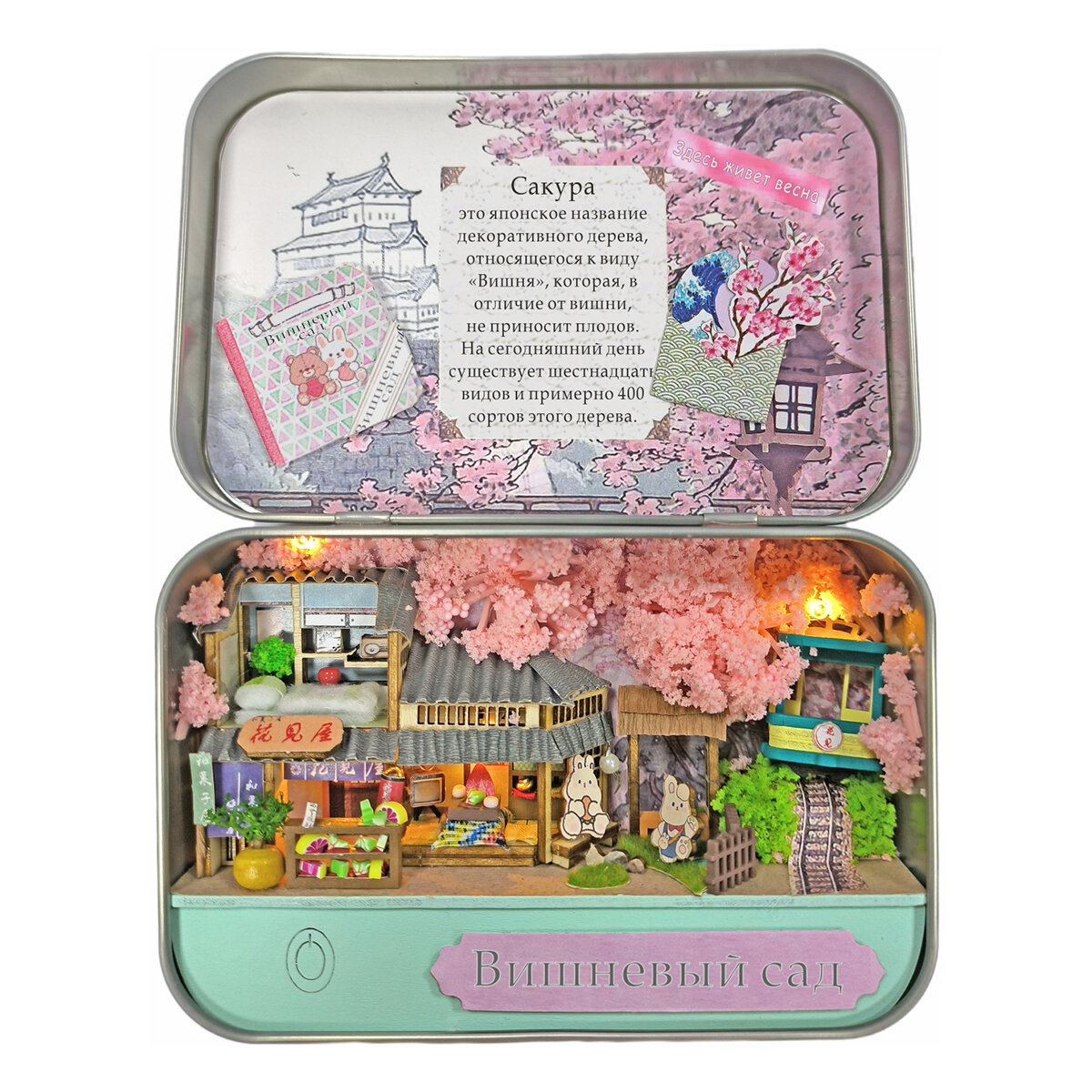 Hobby Dayинтерьер в миниатюре румбокс в шкатулке Вишневый сад PC2411-ZT61 миниатюра