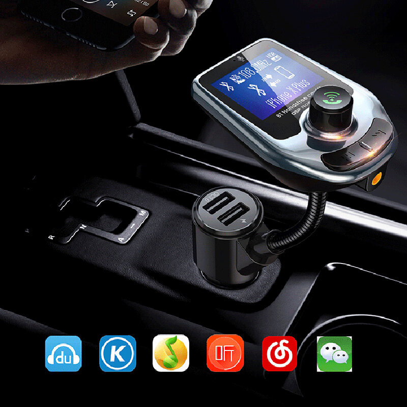 D4 Bluetooth 5.0 Автомобильный AUX USB беспроводной MP3-плеер с функцией громкой связи QC3.0 USB зарядное устройство с быстрой зарядкой