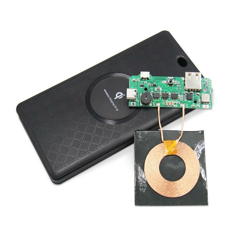 Qi Wireless USB Type-C Ports LED Light DIY Box Case Kits для iPhone X 8 Plus Samsung S8