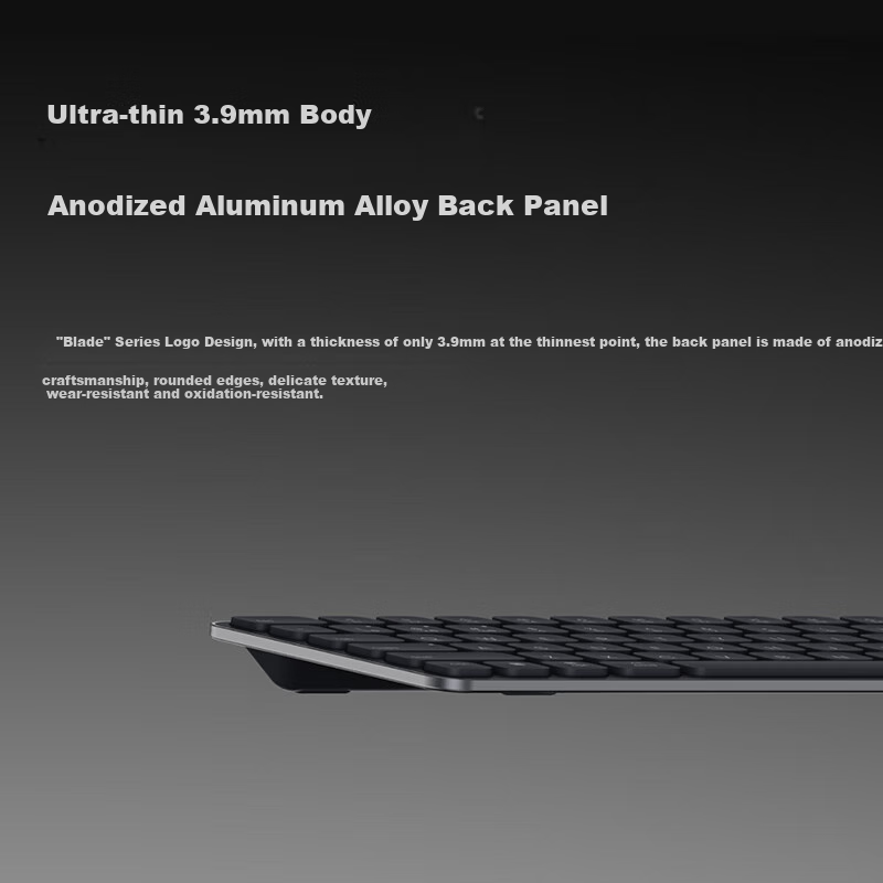 Rapoo E9300G AI Edition 99-клавишная беспроводная Bluetooth клавиатура Ультратонкая переносная офисная клавиатура с
