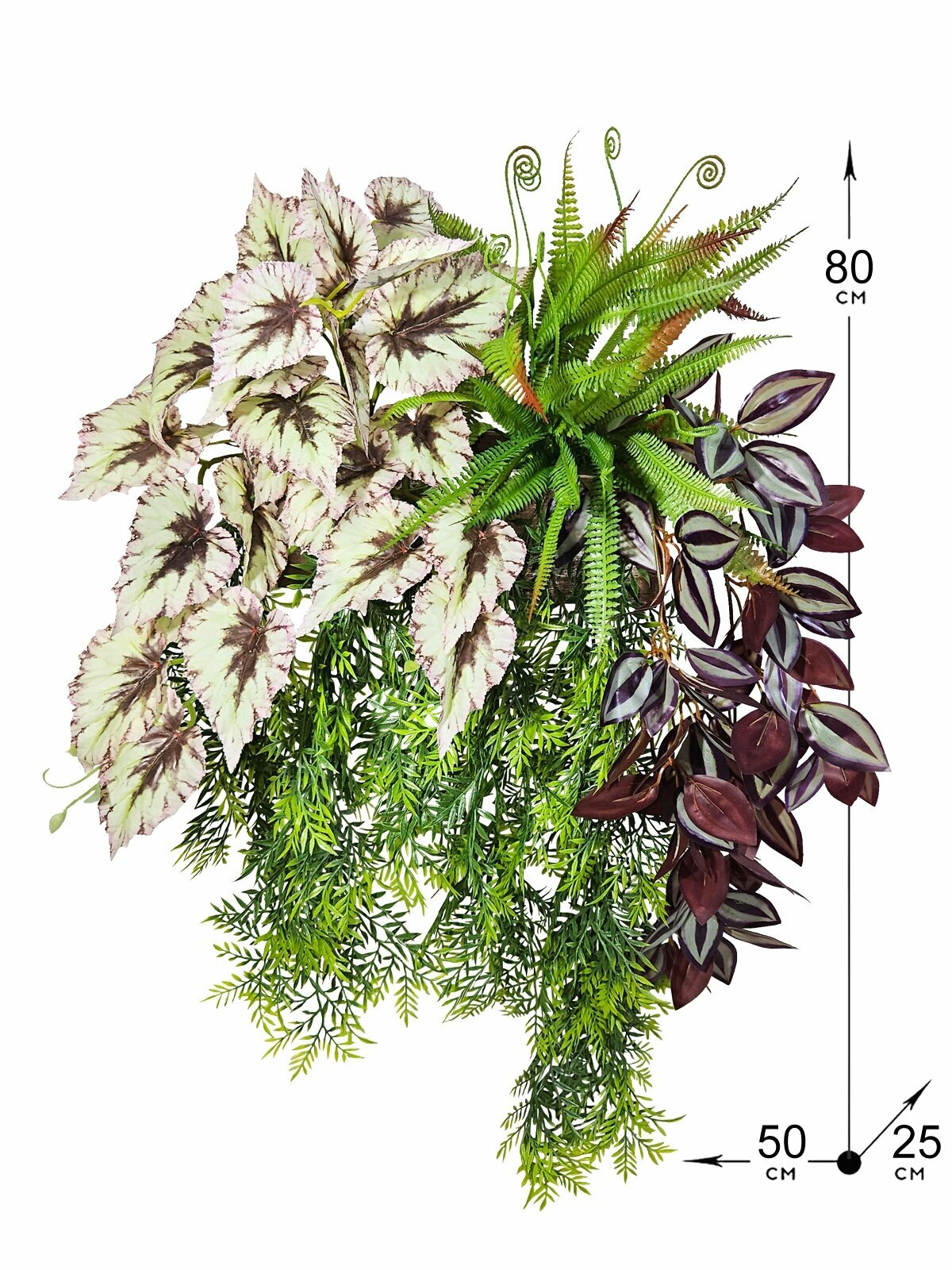 Подвесная зелень в деревянном настенном кашпо от ФитоПарк, декор настенный для дома