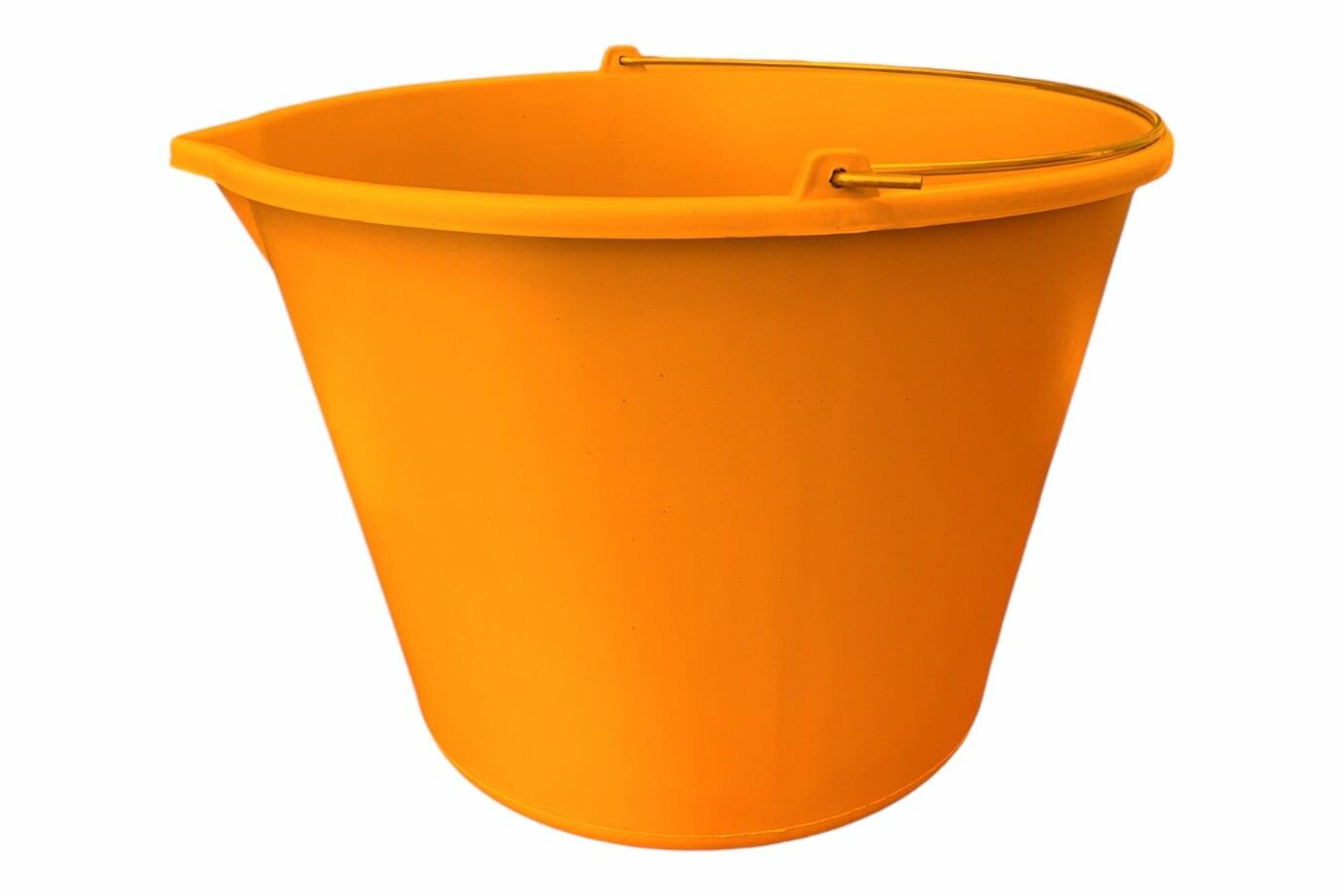Ведро строительное неразрушаемое 20 литров, в наборе 10 шт, оранжевое
