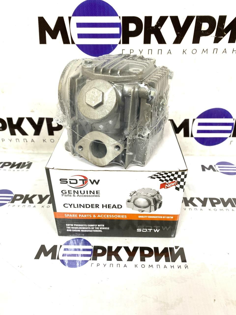Головка блока цилиндра 1P47FMD Alpha, Delta, Zodiak, OB-70 в сборе 47мм (70см3) серебристая