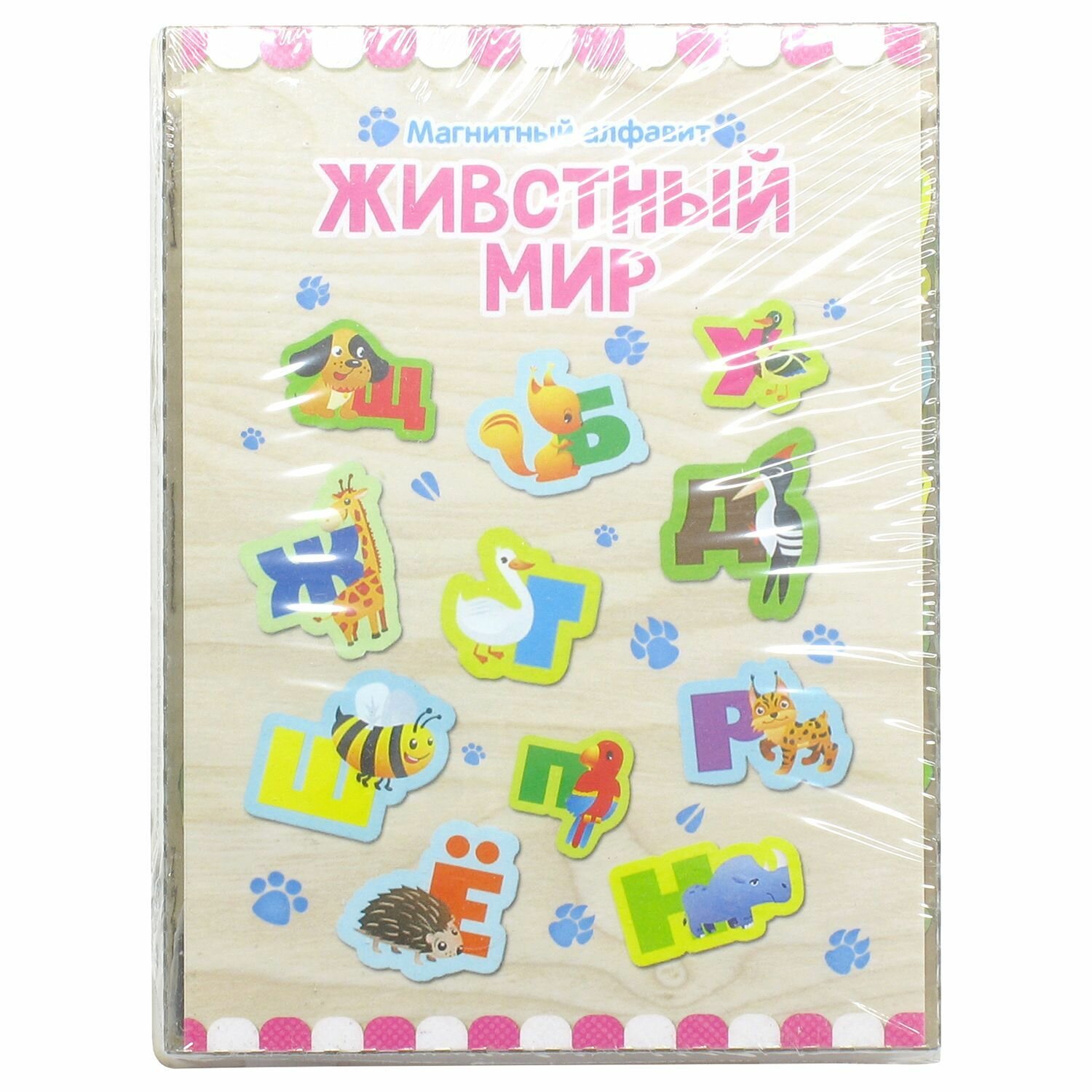 Игровой набор для изучения букв PAREMO Магнитный Алфавит Животный мир