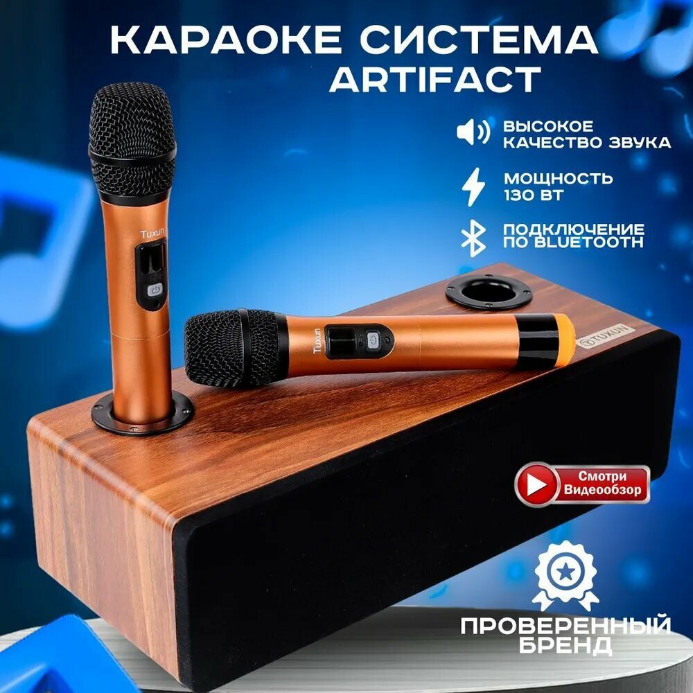 KNOW EASY-Караоке система для дома с двумя микрофонами Tuxun Artifact 2.1 PRO