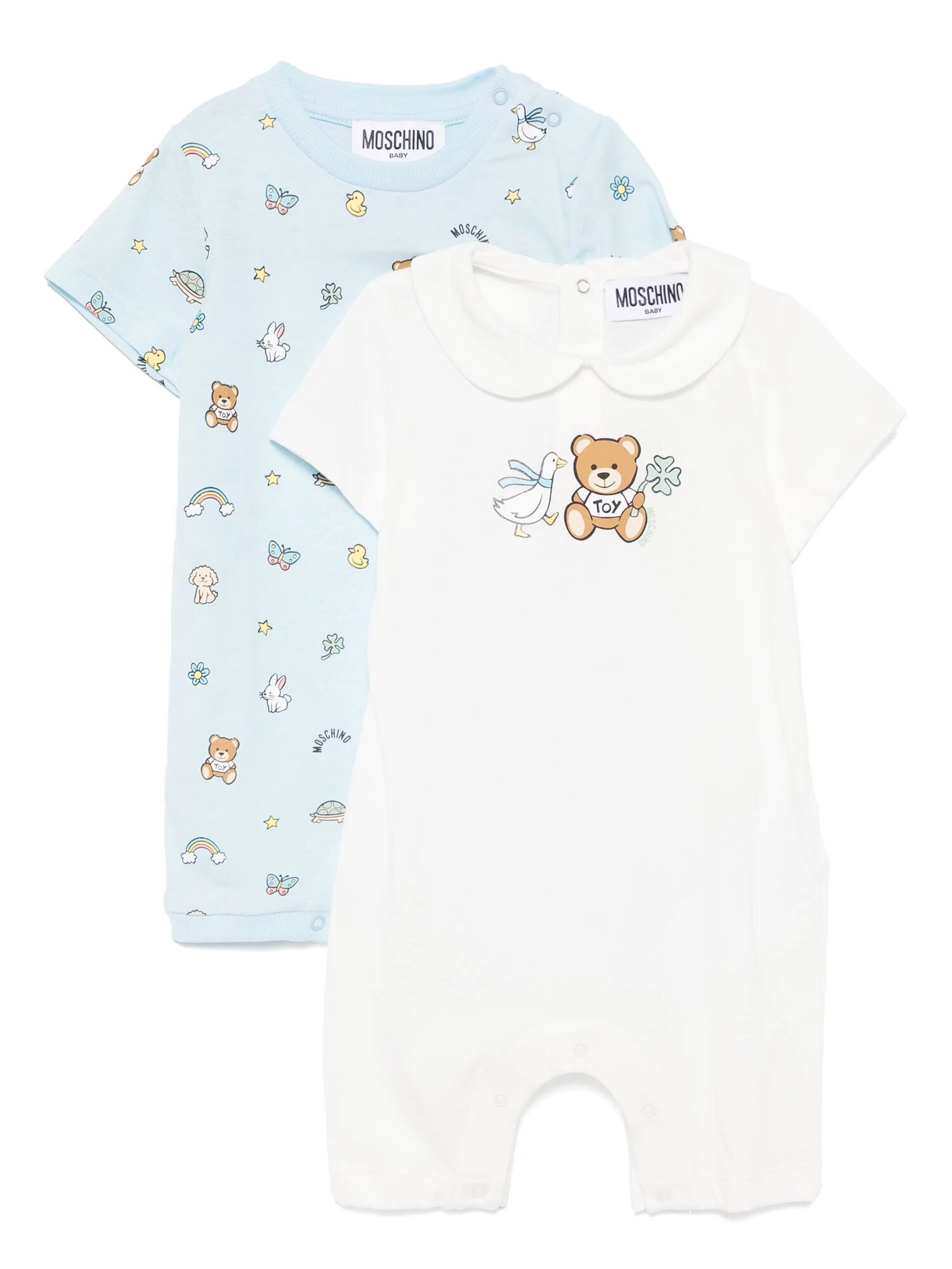 Комбинезон Комплект из двух ромперов с графичным принтом