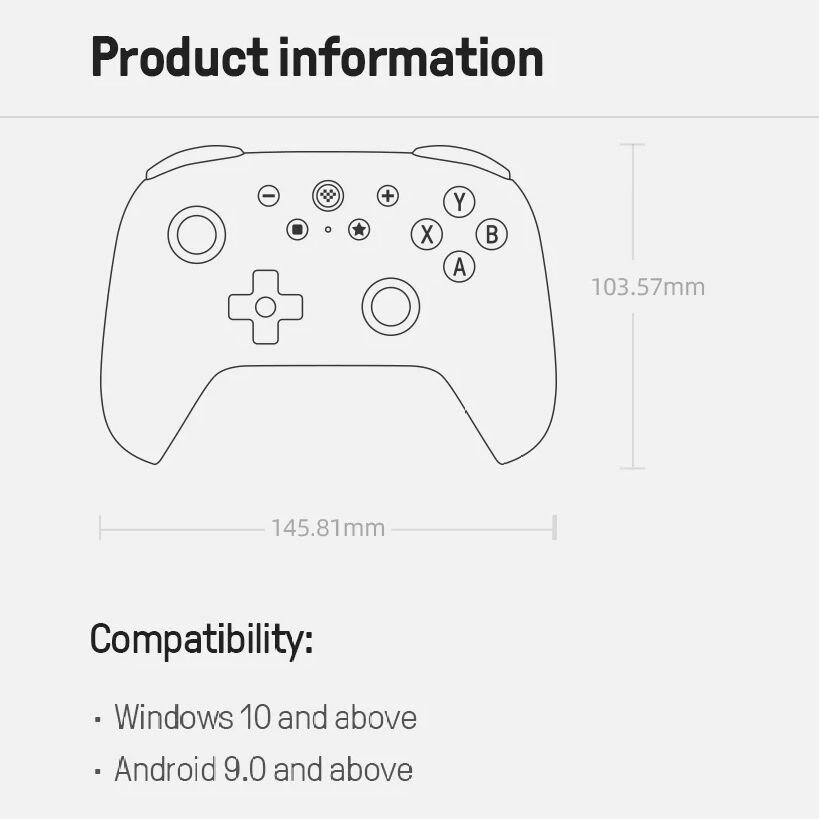 8bitdo Ultimate 2C беспроводной игровой контроллер для ПК, Windows 10, 11, Steam Deck, Raspberry Pi, Android