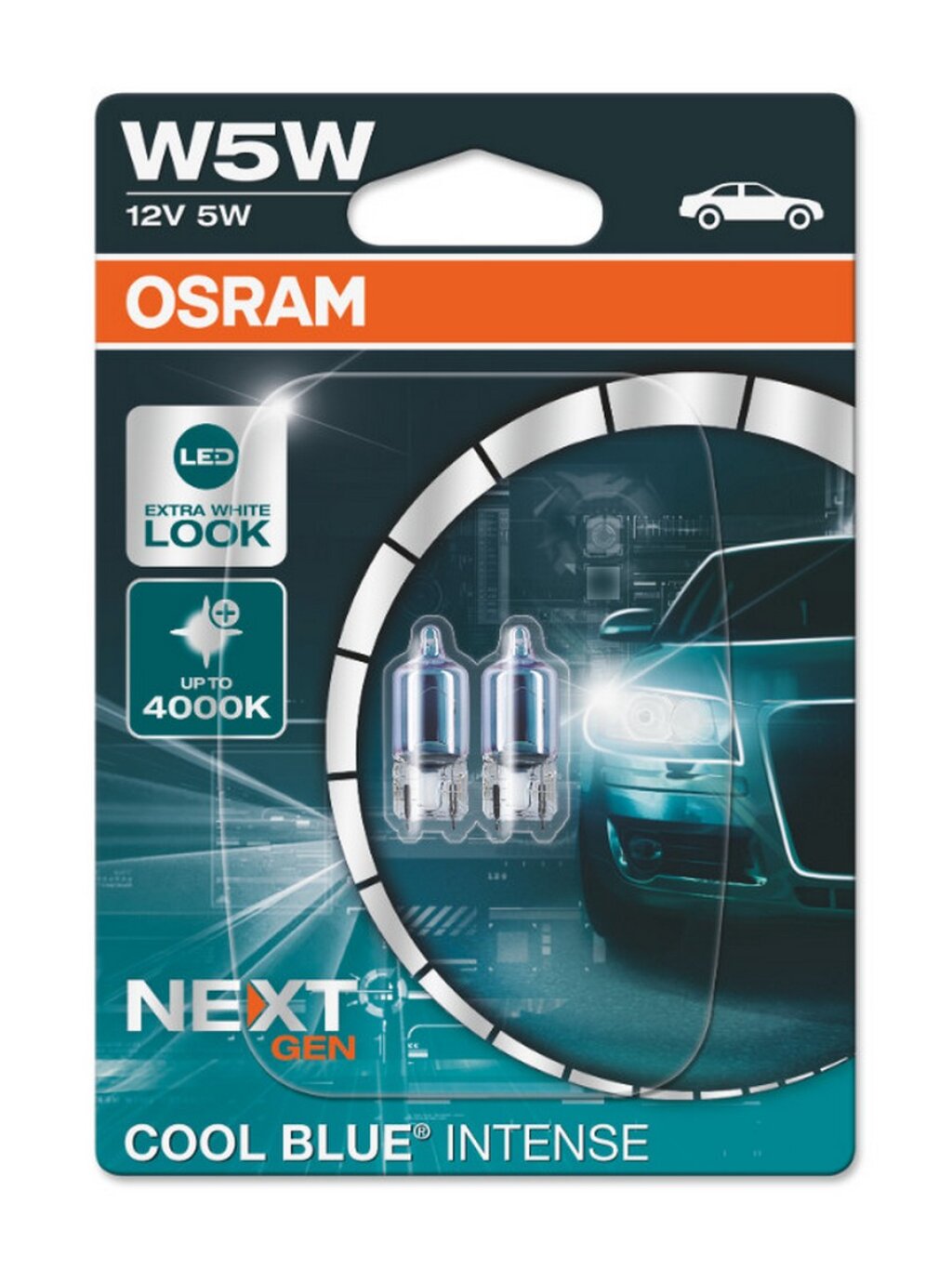 Лампа подсветки Osram Cool blue Intense 2825CBN-02B W5W 12V 5W, 2