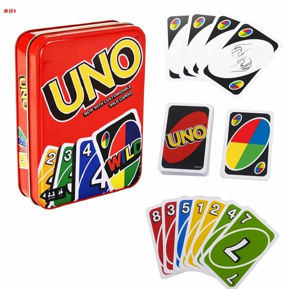 Настольная карточная игра Iron Box UNO Wild утолщенные карточек, упакованные в железную коробку