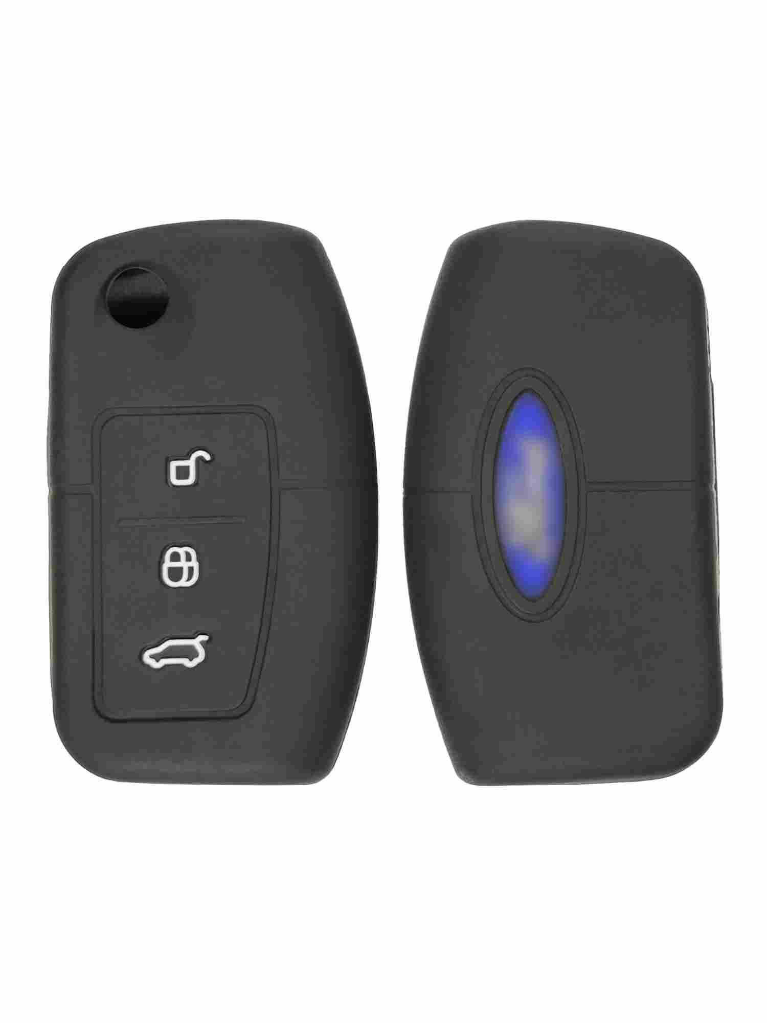 Чехол на ключ силиконовый для Ford Fiesta, Focus, Mondeo, S-MAX (чёрный) belais #22044